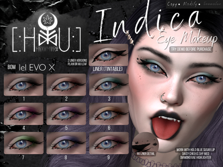 Second Life Marketplace - [HEXUMBRA] Indica Eye Makeup